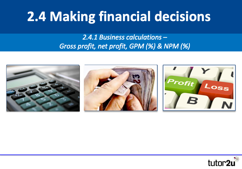 2.4.1 Business Calculations - Profit, GPM and NPM Teacher Powerpoint ...