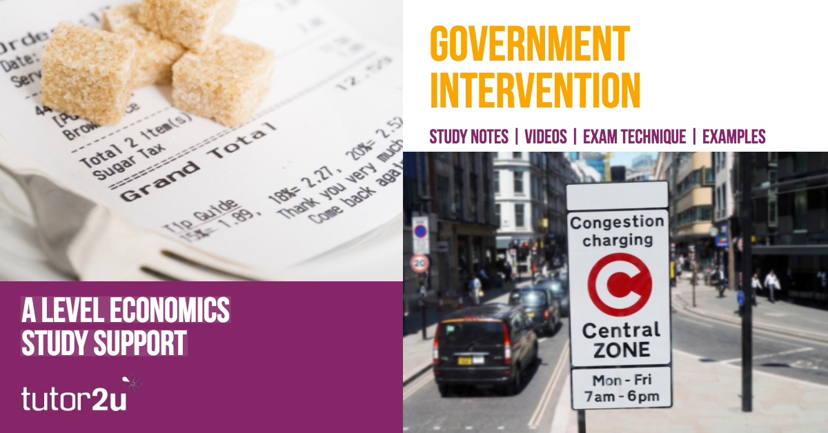 Topic Revision: Government Intervention | Collections | Economics | tutor2u