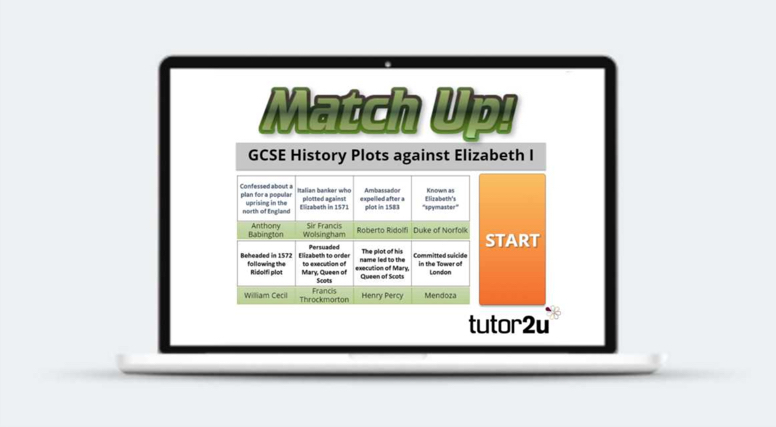 GCSE: Plots Against Elizabeth I - "Match-Up" Revision Activity ...