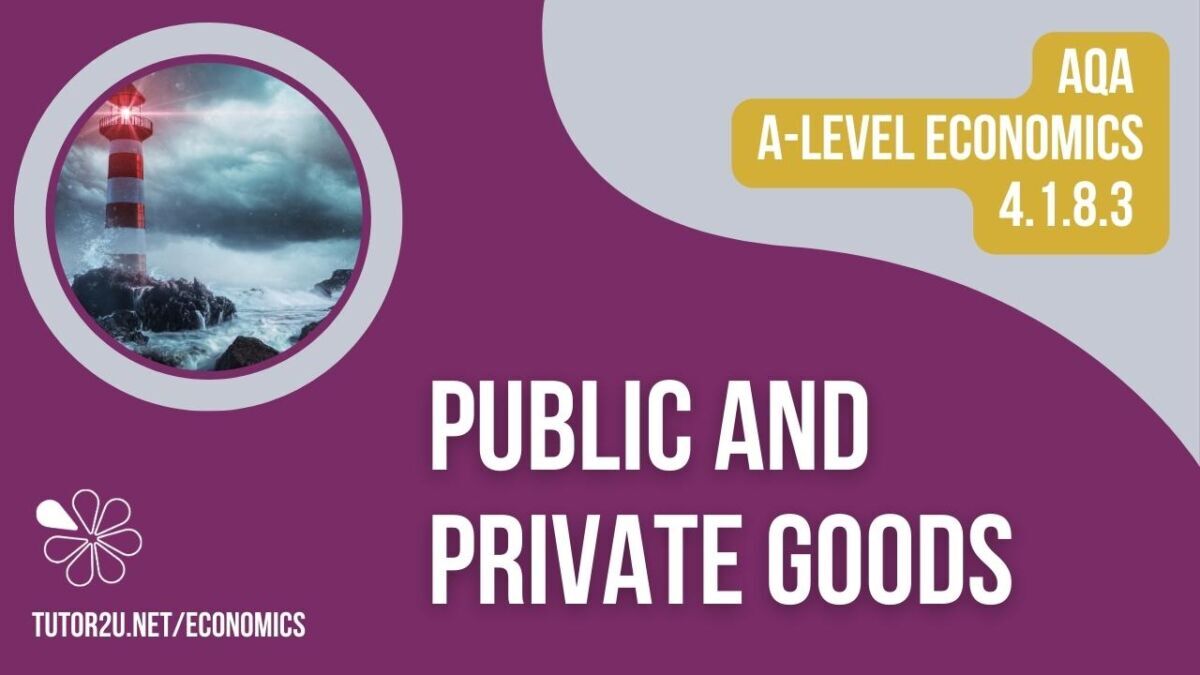 4.1.8.3 Public and Private Goods (AQA A Level Economics Teaching ...