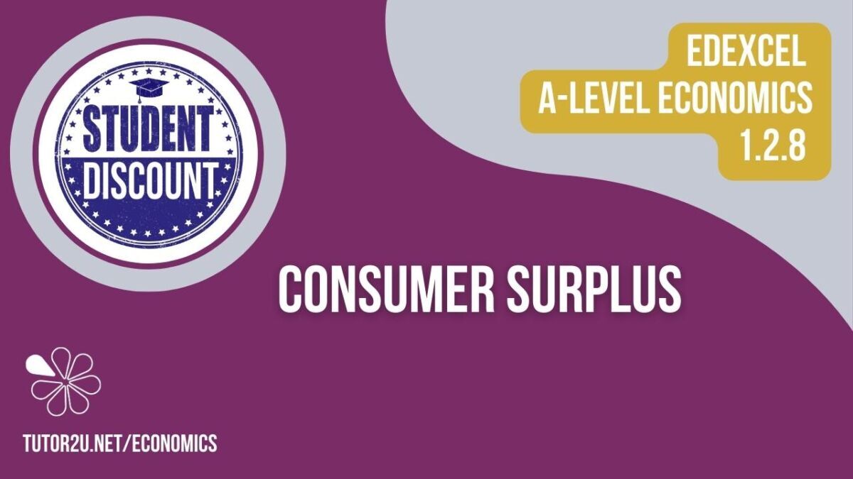 1.2.8 Consumer Surplus (Edexcel A-Level Economics Teaching PowerPoint ...