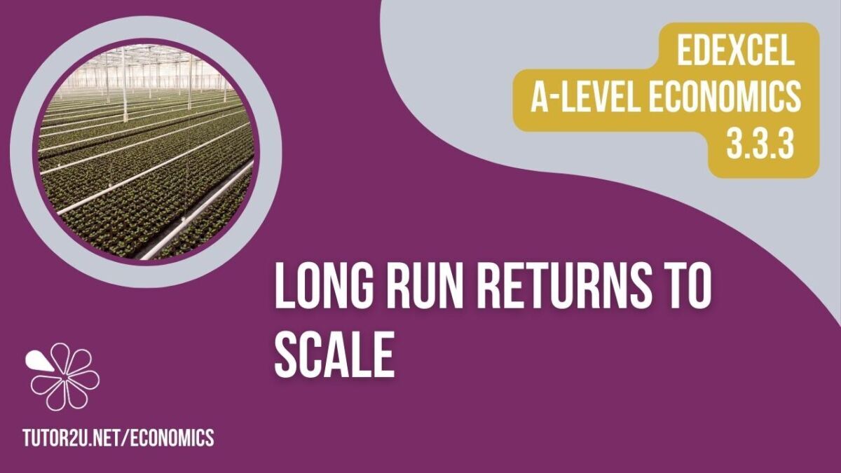 3.3.3 Long Run Production (Edexcel A-Level Economics Teaching ...