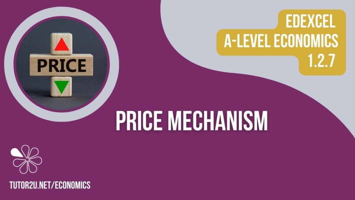 1.2.7 The Price Mechanism (Edexcel A-Level Economics Teaching ...
