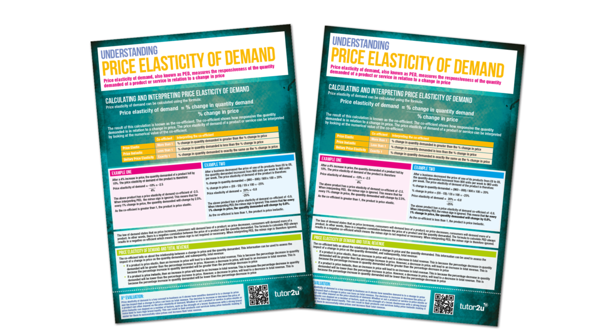 Understanding Price Elasticity of Demand | Classroom Poster / Student ...
