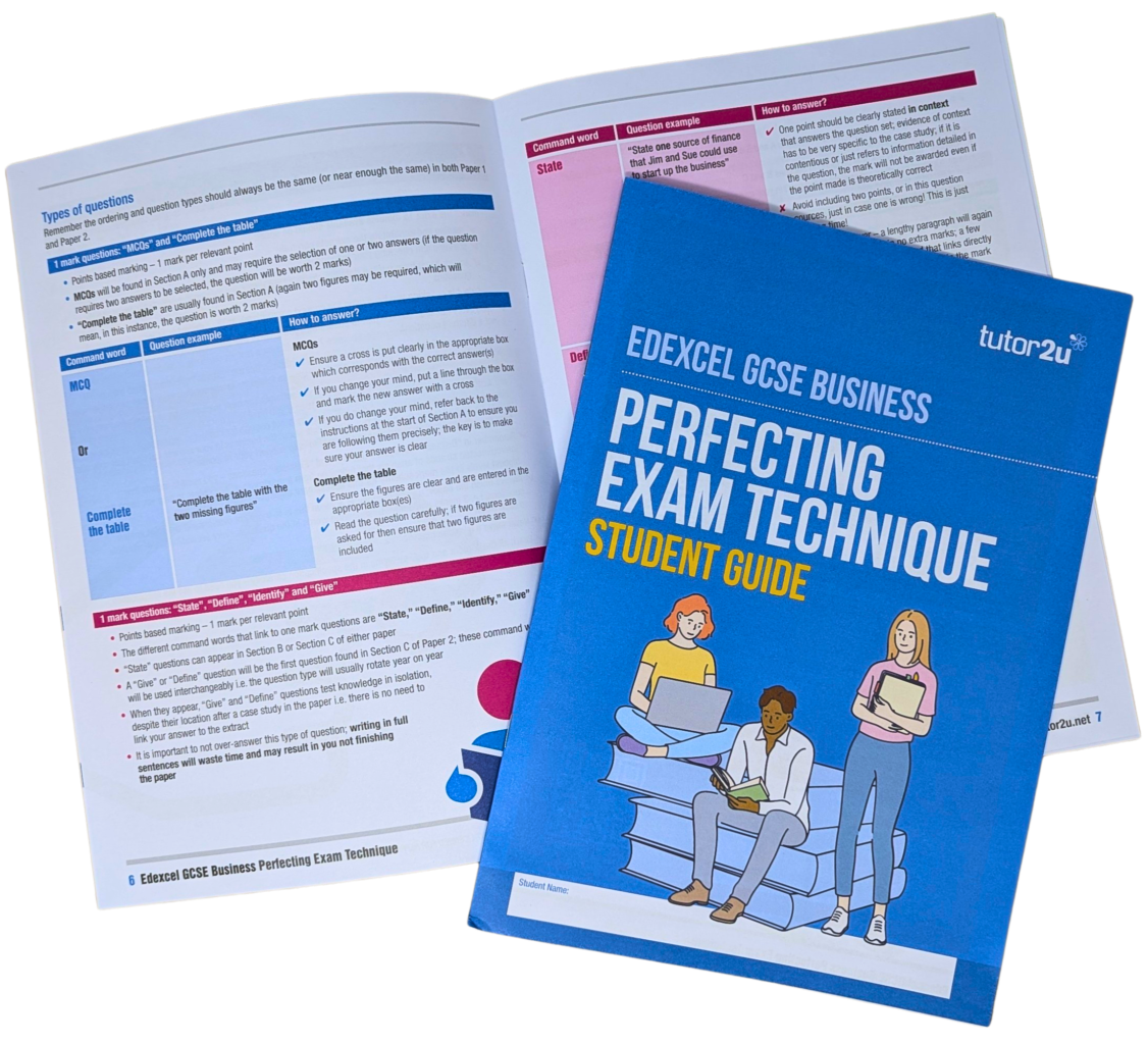 Perfecting Exam Technique Student Guide for Edexcel GCSE Business | Shop | tutor2u