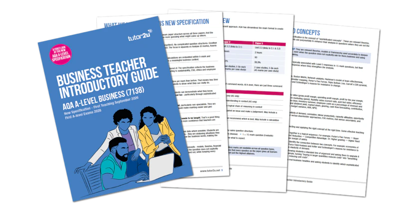 Business Teacher Introductory Guide to the New AQA A-Level Business ...
