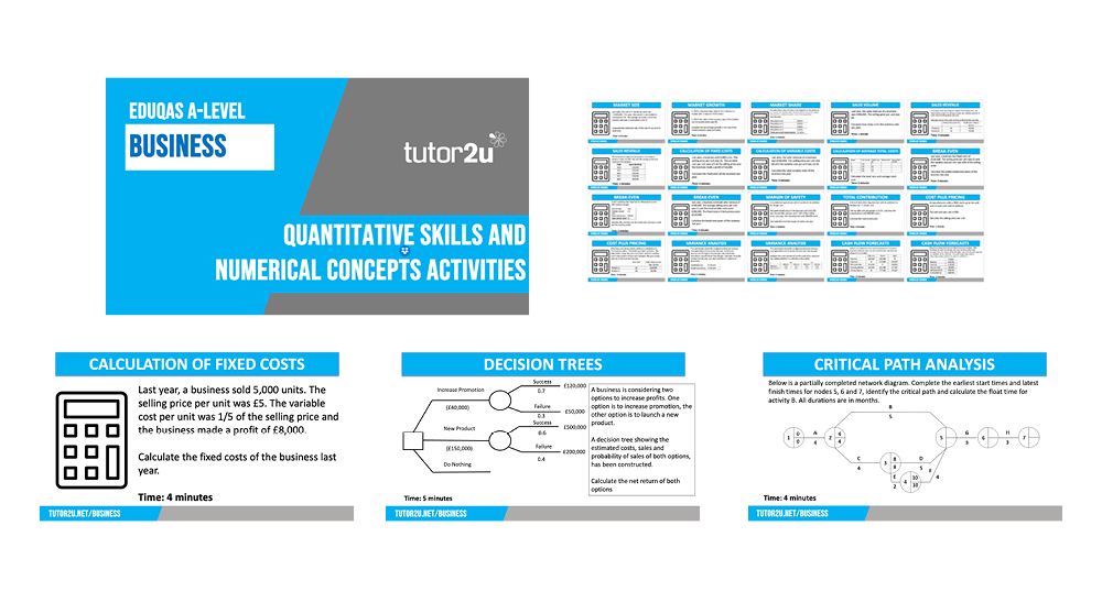 Quantitative Skills & Numerical Concepts Activity Pack for eduqas A ...