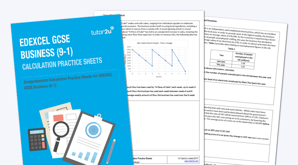 Calculation Practice Sheets for Edexcel GCSE (9-1) Business | Shop ...
