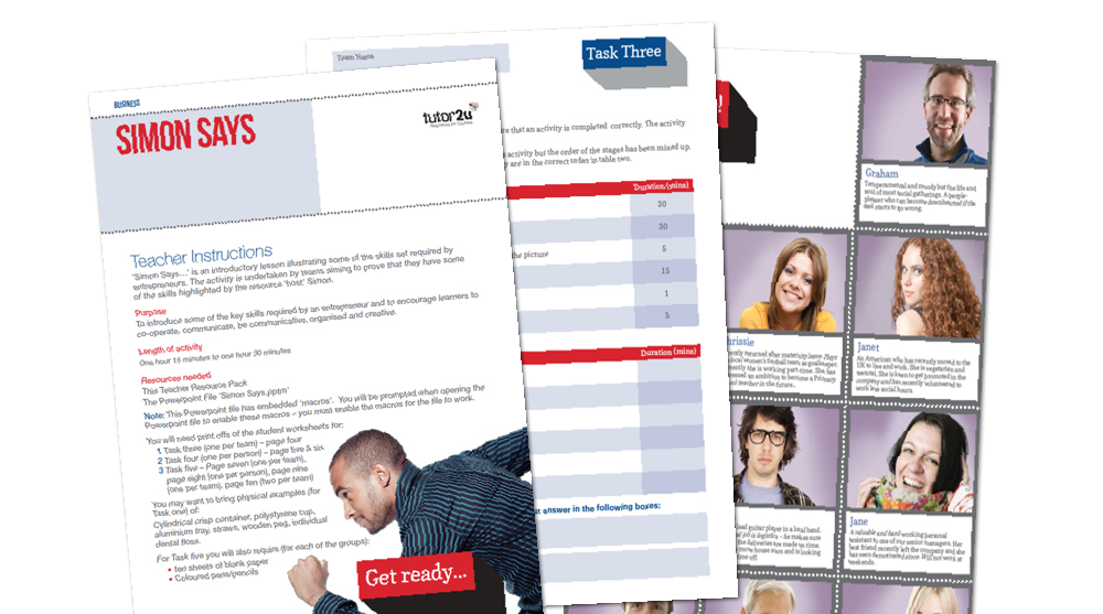 Simon Says (Enterprise Induction Activities) | Shop | tutor2u