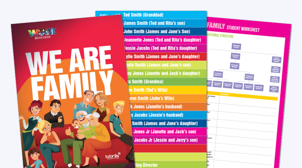 We Are Family (Organisation Charts) | Shop | tutor2u