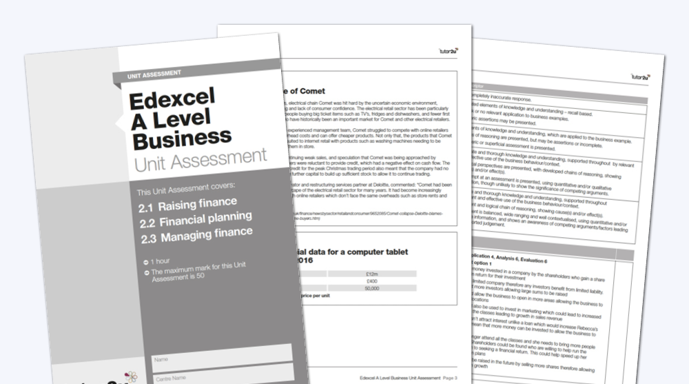 Theme 2.1, 2.2 & 2.3 Unit Assessment (Vol1) for Edexcel A-Level ...