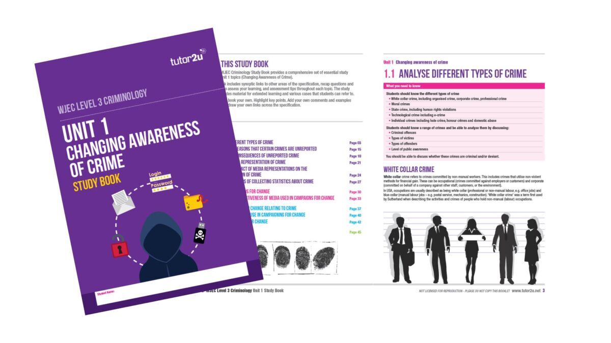 Unit 1 Changing Awareness of Crime Study Book for WJEC Level 3 ...
