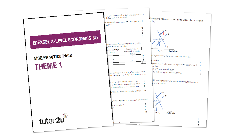 Theme 1 MCQ Practice Pack for Edexcel A-Level Economics | Shop | tutor2u