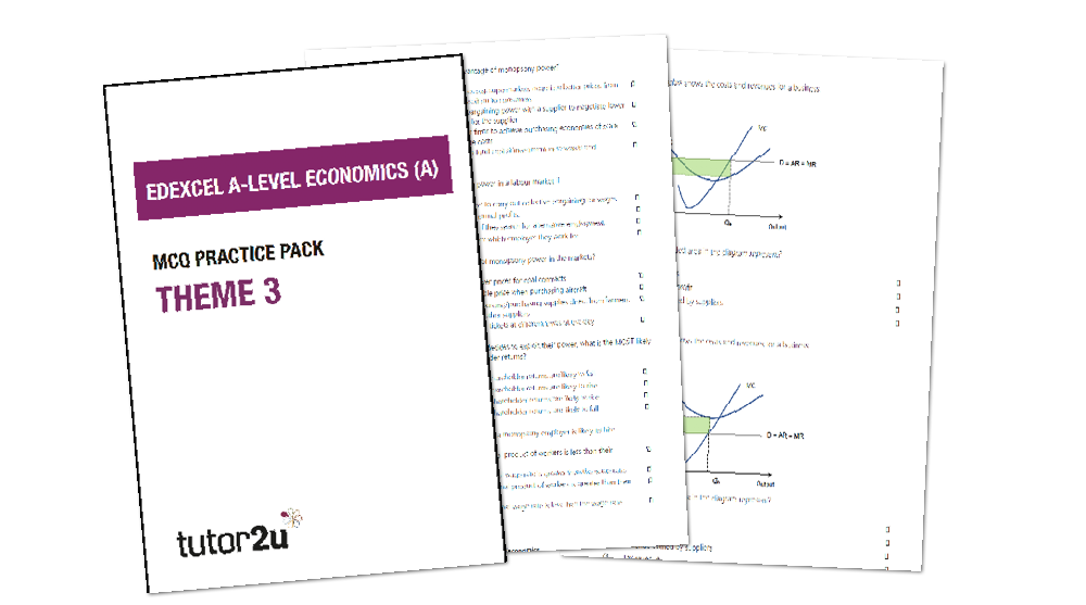 Theme 3 MCQ Practice Pack for Edexcel A-Level Economics | Shop | tutor2u