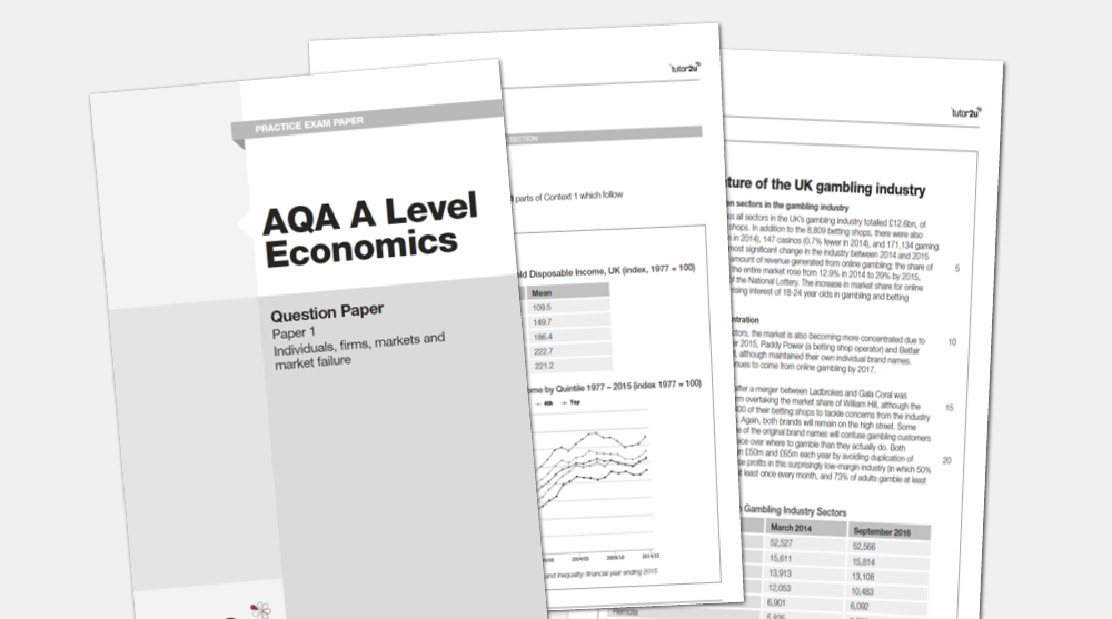 AQA A Level Economics Practice Exam Papers Volume 1 | Shop | tutor2u