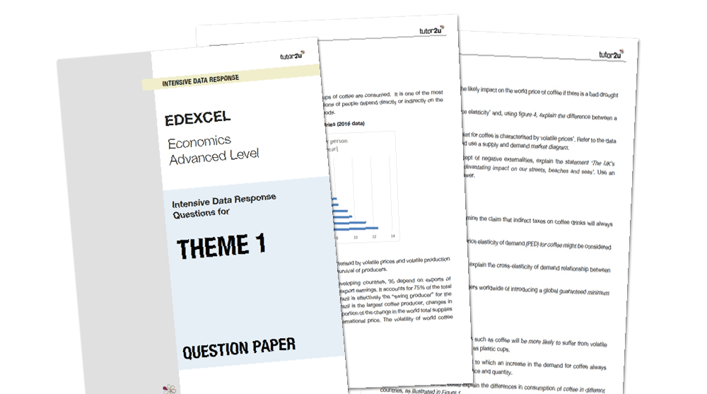 Edexcel A Level Economics (A) Intensive Data Response Question Pack ...