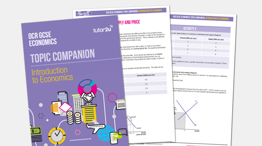 Introduction to Economics Topic Companion for OCR GCSE (9-1) Economics ...