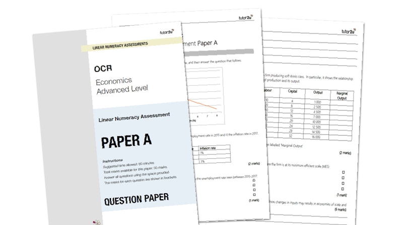 OCR A Level Economics Linear Numeracy Assessments Tutor2u ocr-a-level-economics-linear-numeracy-assessments-tutor2u