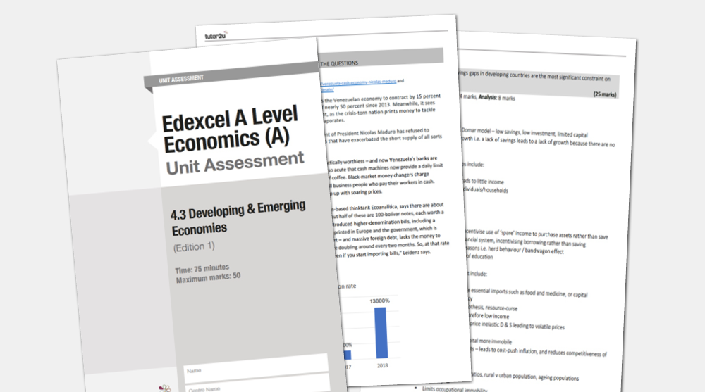 Theme 4.3 (Developing & Emerging Economies) Unit Assessment for Edexcel ...