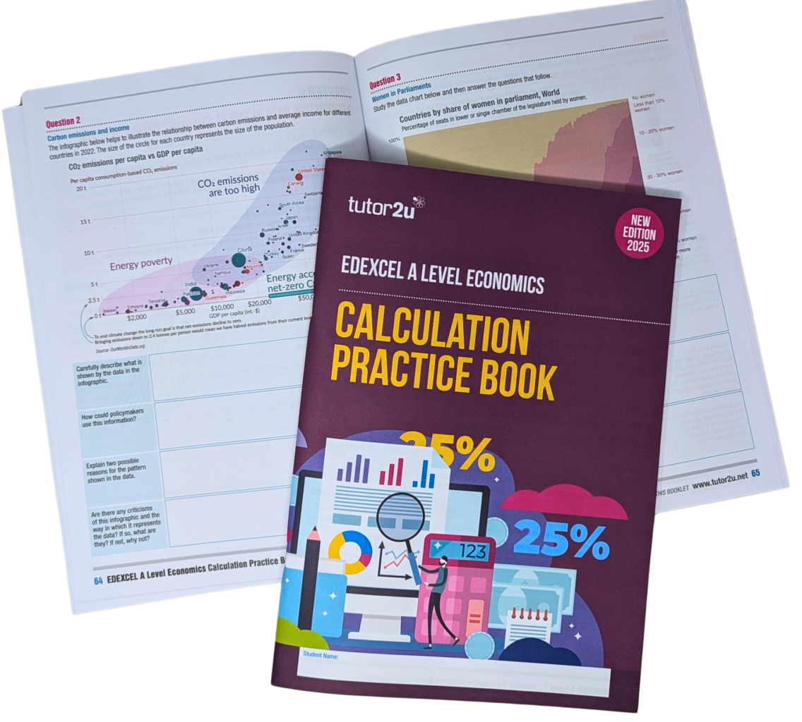 Calculation Practice Book for Edexcel A-Level Economics | Shop | tutor2u