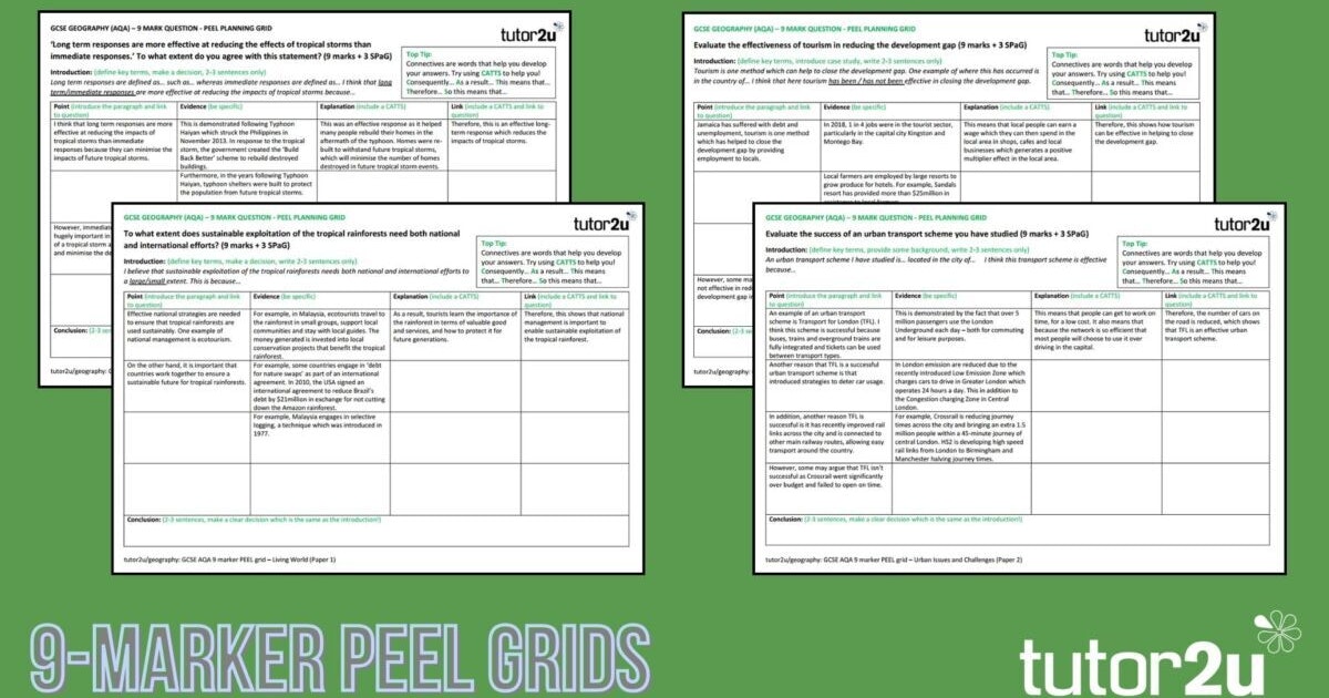 9 Marker PEEL Grids for AQA GCSE Geography | Collections | Geography ... 9 Marker PEEL Grids for AQA GCSE Geography | Collections | Geography ...