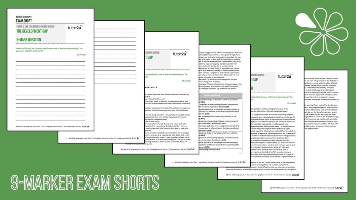 Challenges of the Human Environment (Paper 2) 9-Marker Exam Shorts for ...