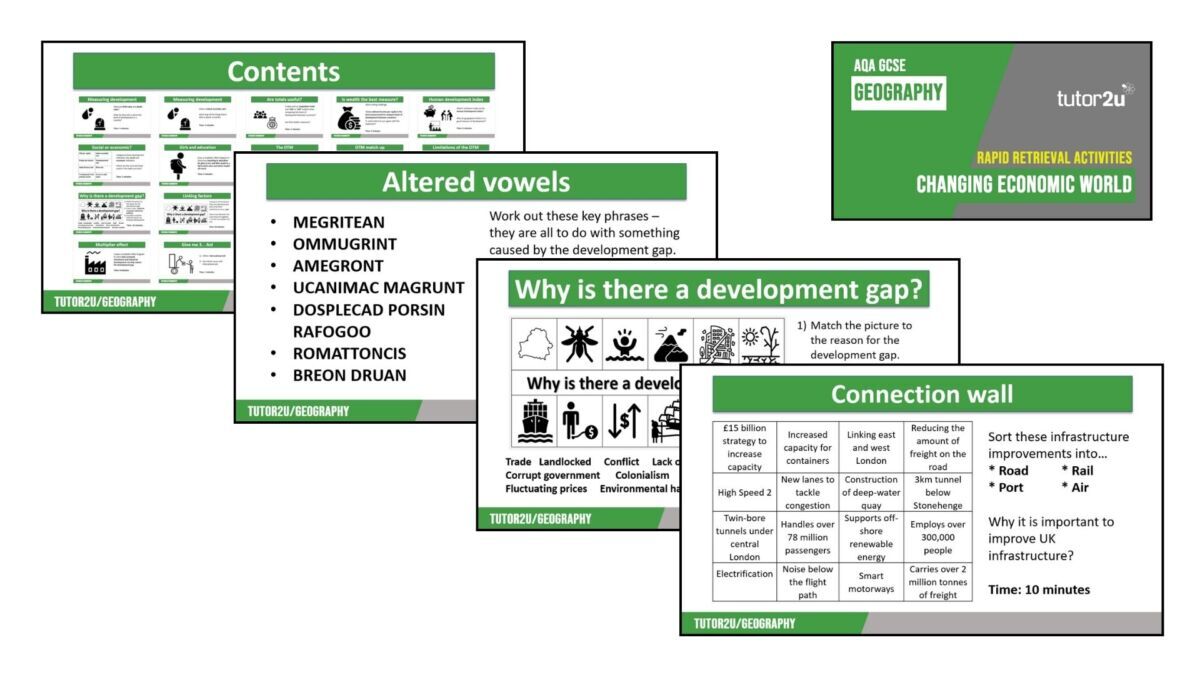 Knowledge Retrieval Activity Packs for AQA GCSE Geography | Shop ...