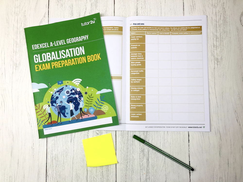 Paper 2 Globalisation Workbook for Edexcel A-Level Geography | Shop ...