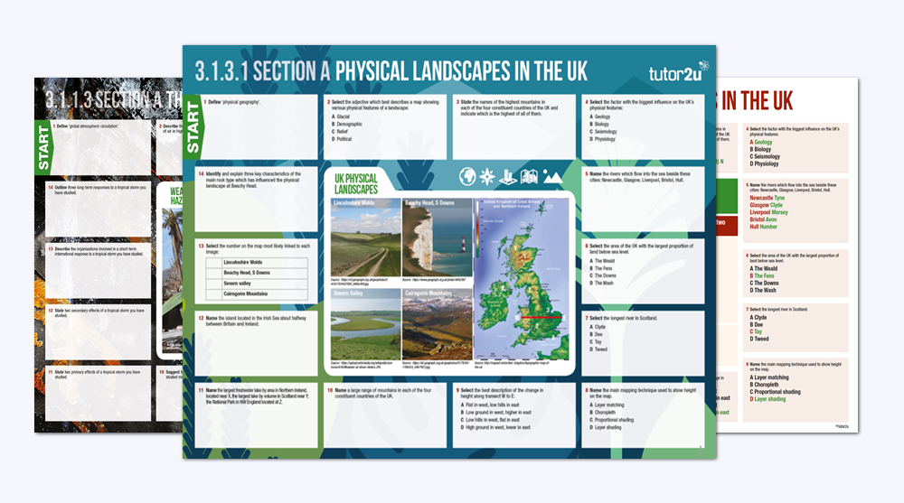 Living with the Physical Environment (Paper 1) Assessment Mats for AQA ...