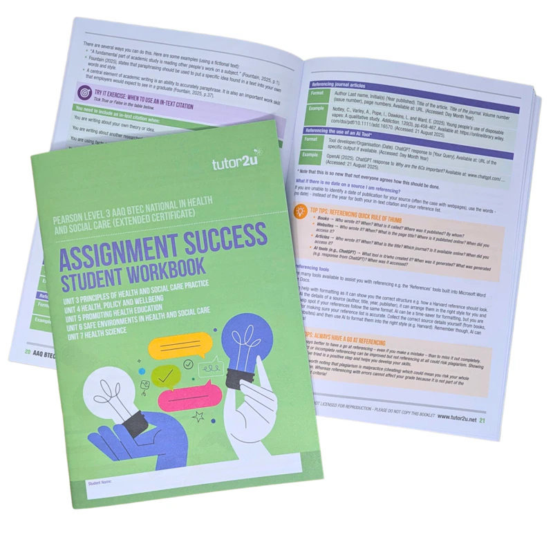 Assignment Success Student Workbook for AAQ BTEC National in Health ...