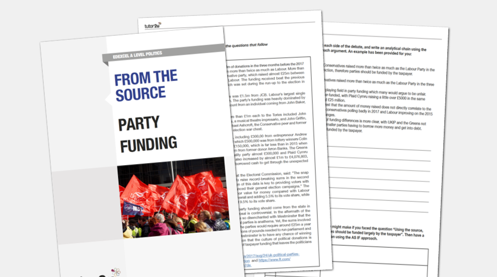 Party Funding - From the Source | Shop | tutor2u