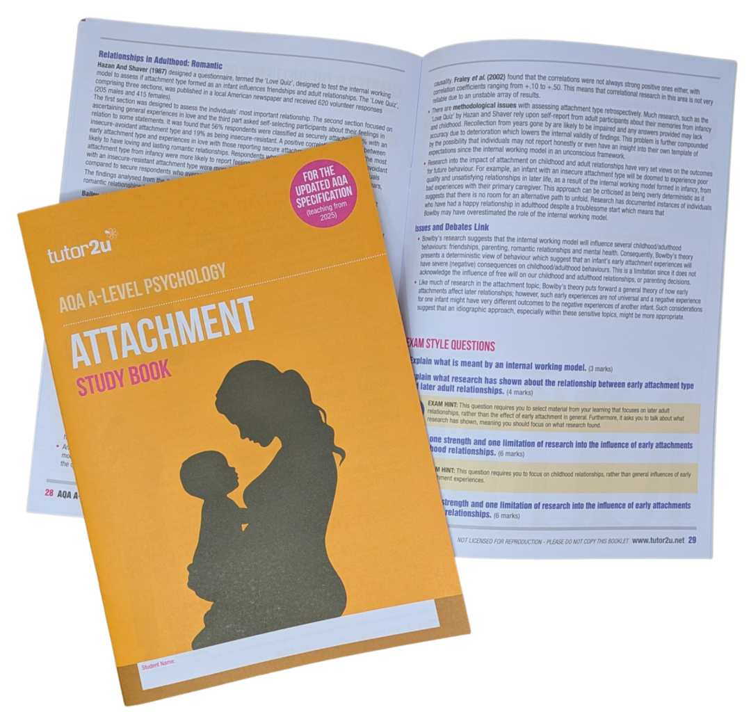Attachment Study Book for AQA A-Level Psychology (teaching from 2025 ...