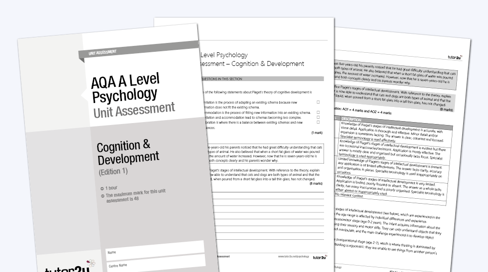 Cognition & Development: AQA A Level Psychology Unit Assessment Edition ...