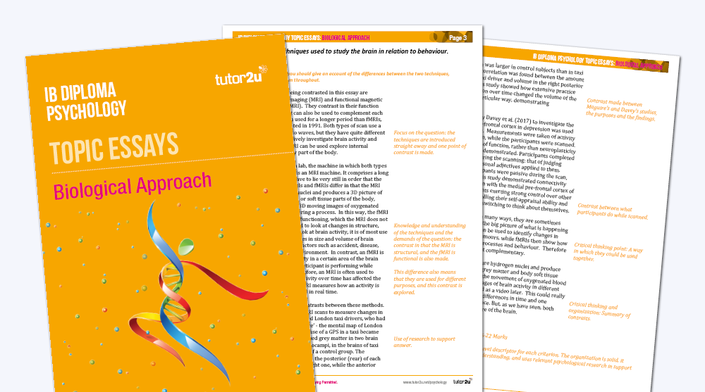 Biological Approach: IB Diploma Psychology Topic Essays | Shop | tutor2u