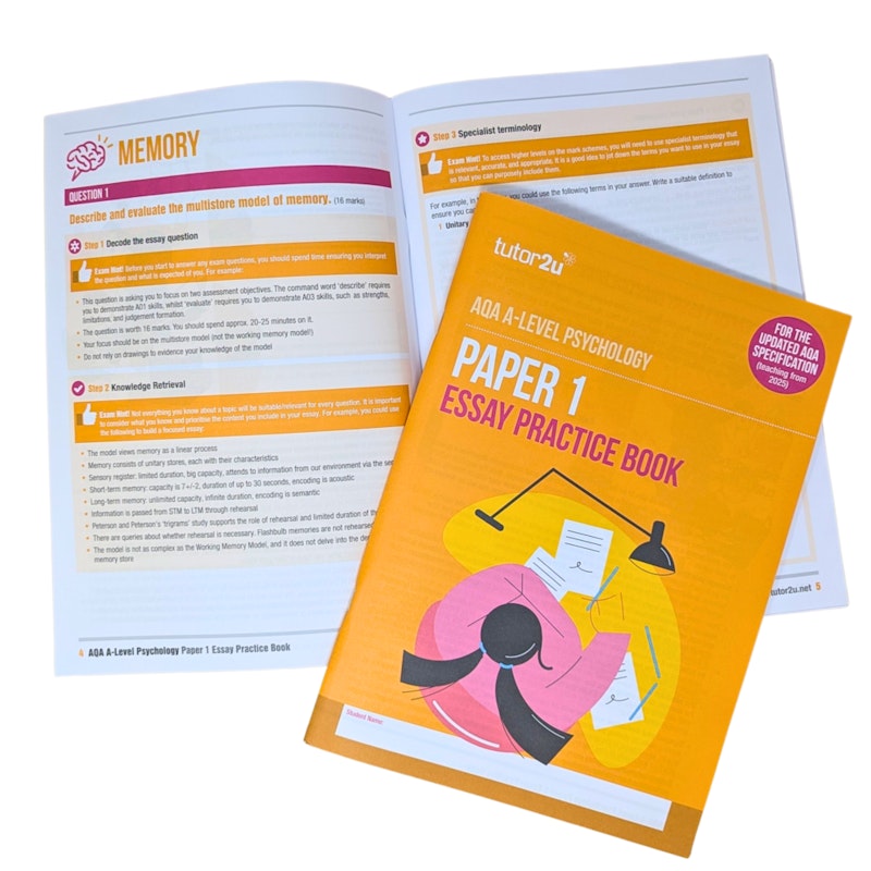Paper 1 Essay Practice Book for AQA A-Level Psychology (teaching from ...