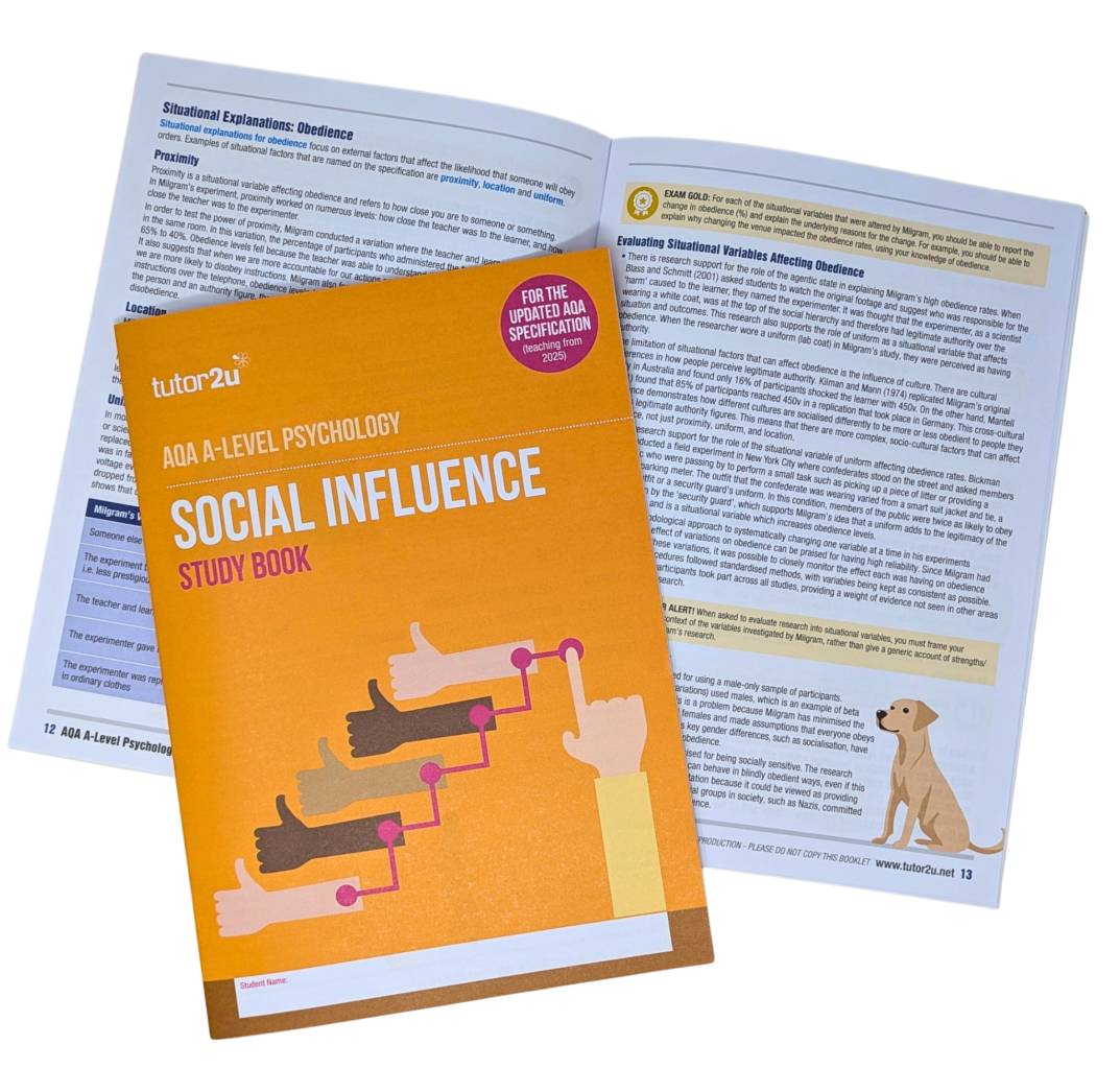 Social Influence Study Book for AQA A-Level Psychology (teaching from ...