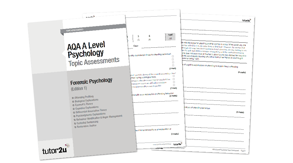 Forensic Topic Assessments for AQA A-Level Psychology (exams up to 2026 ...