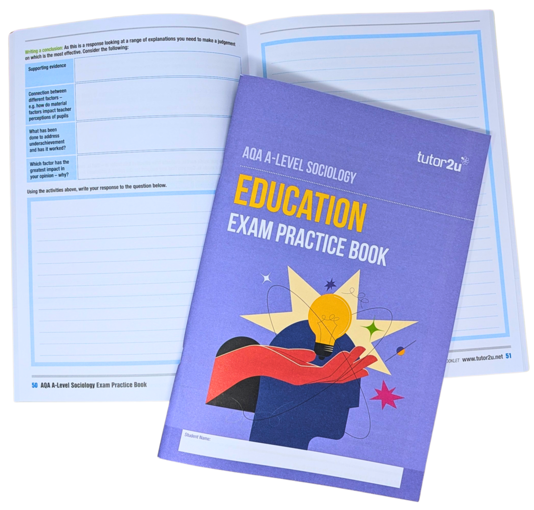 Education Exam Practice Book for AQA A-Level Sociology | Shop | tutor2u