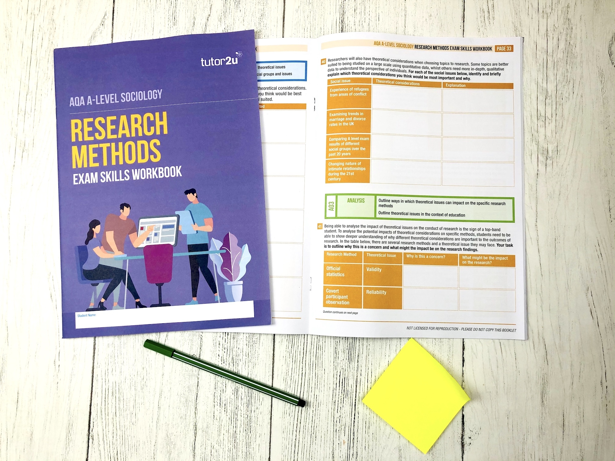 Research Methods Exam Skills Workbook for AQA A-Level Sociology | Shop ...