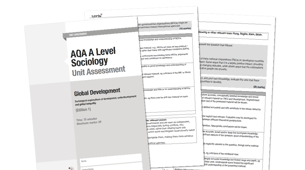 Global Development Unit Assessment Pack (Vol 1) for AQA A-Level ...