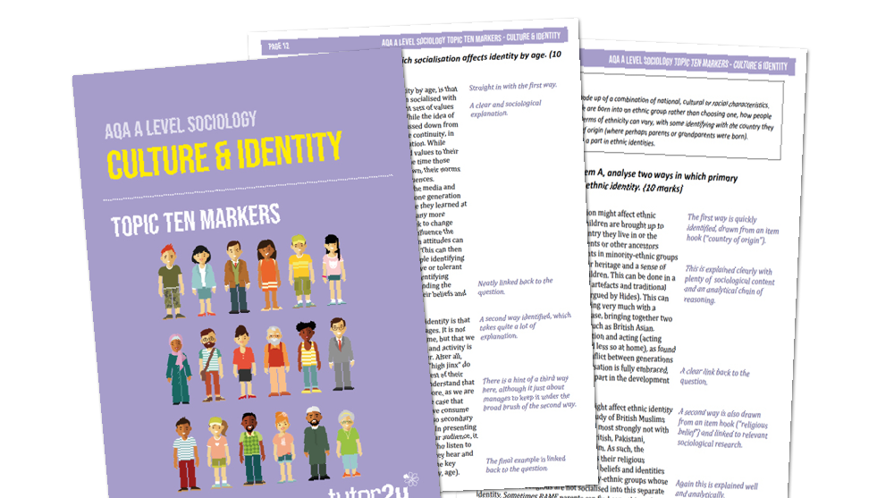 Culture & Identity: AQA A Level Sociology Topic Ten Markers | Shop ...