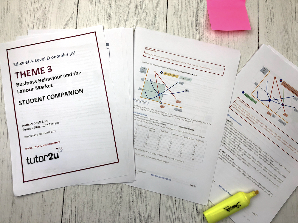 Digital Study Companions for A Level Economics | Shop | Economics | tutor2u