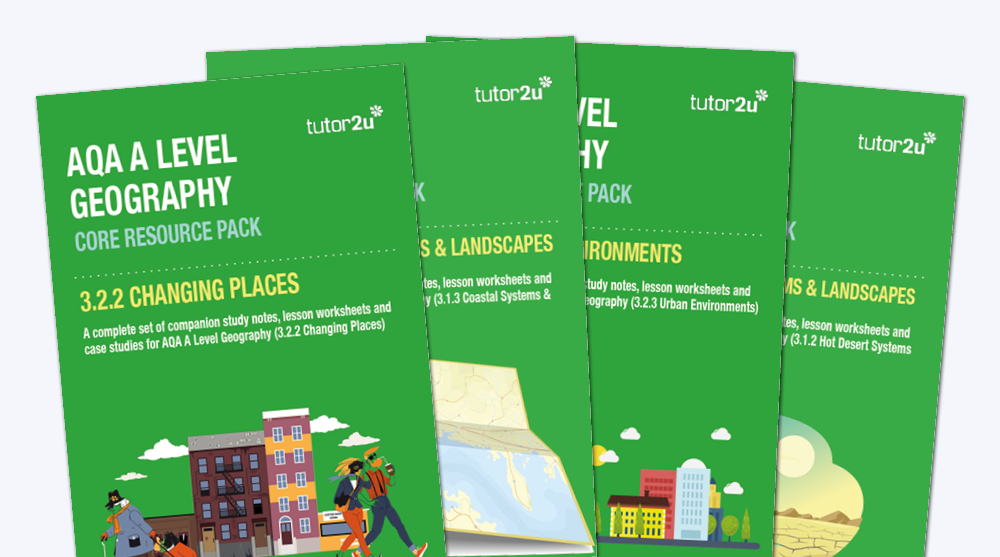 Core Resource Packs for AQA A-Level Geography | Shop | Geography | tutor2u