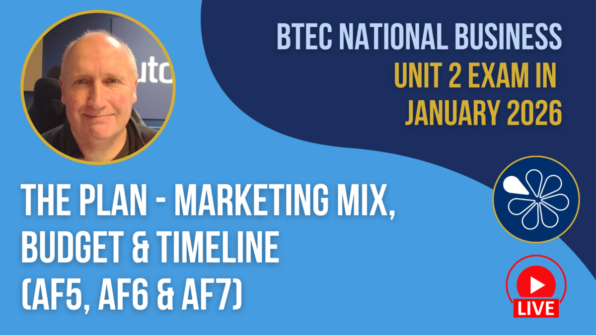 Marketing Mix, Budget & Timeline (AF5, AF6 & AF7) | BTEC National ...