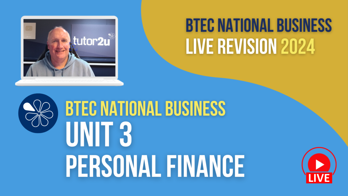 Personal Finance Exam Warmup | BTEC National Business Unit 3 (May 2024 ...