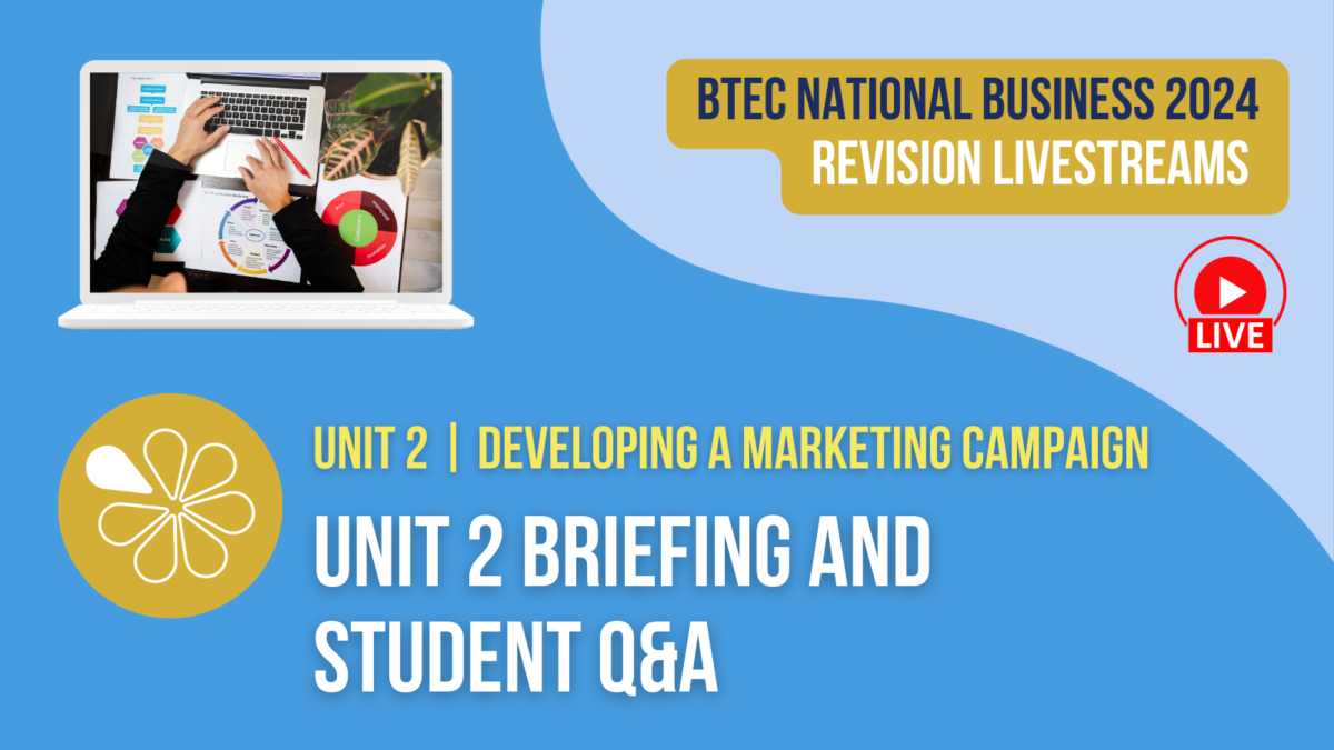 Unit 2 Briefing and Q&A: Get Ready for BTEC National Business Unit 2 ...