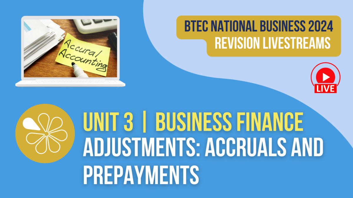 Adjustments to the SOFP and SOCI | Live Revision for BTEC National ...