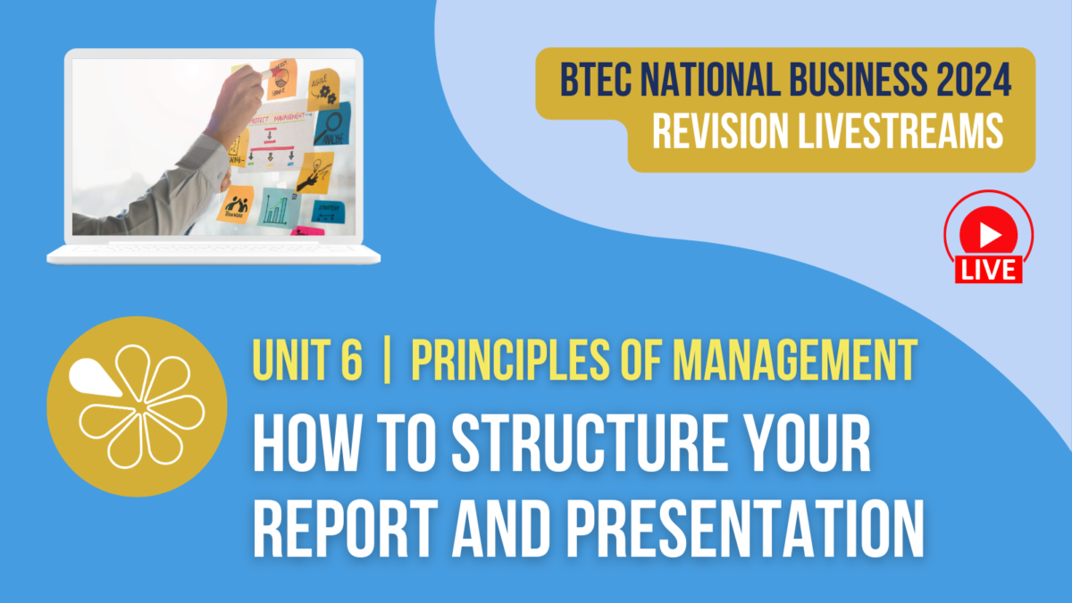How to Structure the Report and Presentation | BTEC National Business ...