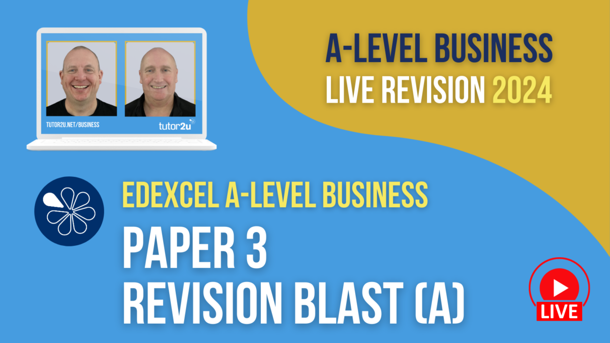 Edexcel Paper 3 Revision Blast (A) | A-Level Business Revision for 2024 ...