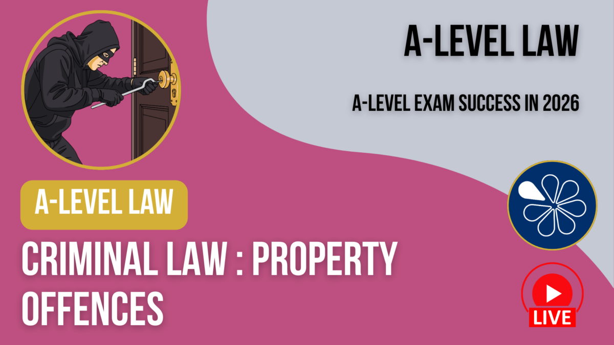 A-Level Law | Criminal Law : Property Offences | Livestreams | tutor2u